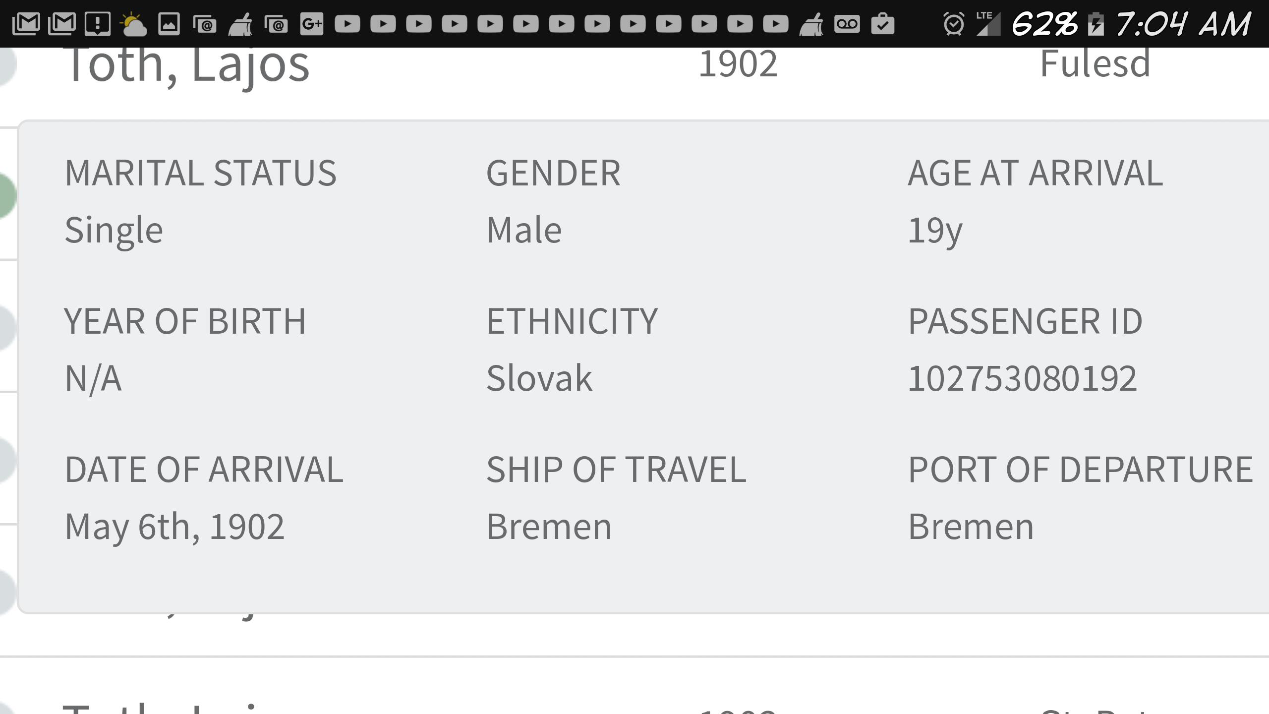 RadixForum :: Surnames :: Toth genealogy
